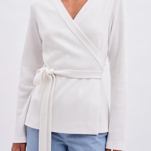 Wrap Cardigan Sewing Pattern PDF | Tie Front Sweater | Sizes 50 / 52 ...