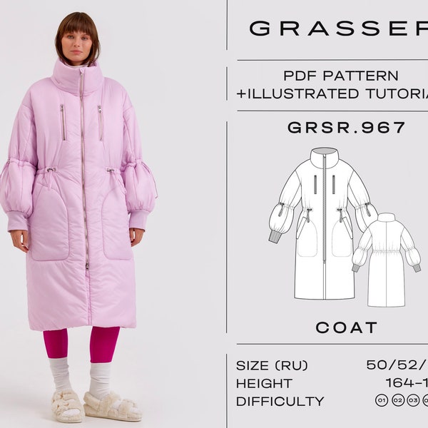 Puffer Coat Pattern - Etsy