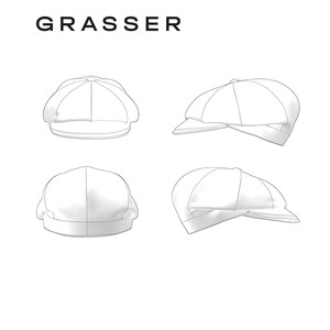 Newsboy Cap Pdf Sewing Pattern Sizes 58-60 / 60-62 | Model No. 1125 - Etsy