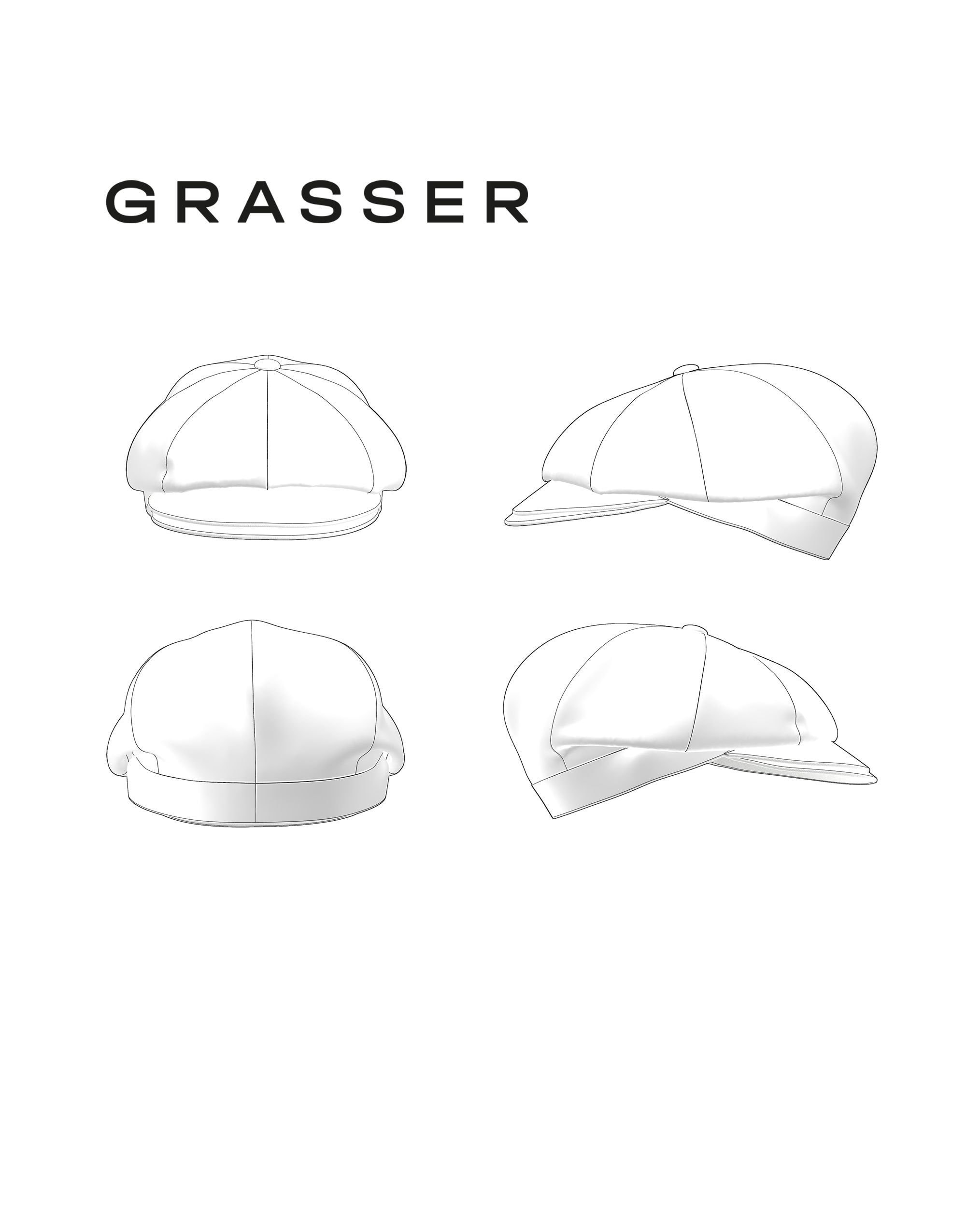 Newsboy Cap Pdf Sewing Pattern Sizes 58-60 / 60-62 | Model No. 1125 - Etsy