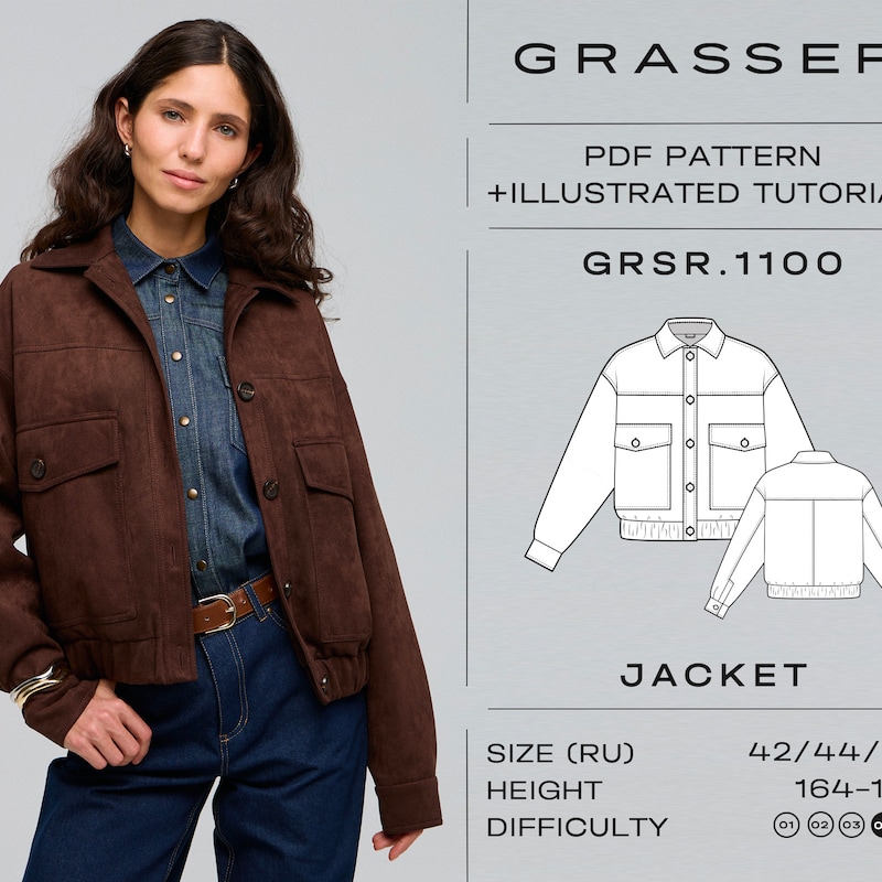Bomber Jacket Pattern - Etsy