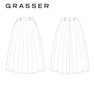 Flared Skirt Pdf Sewing Pattern for Beginners | Sizes 38 / 40 / 42 (RU ...