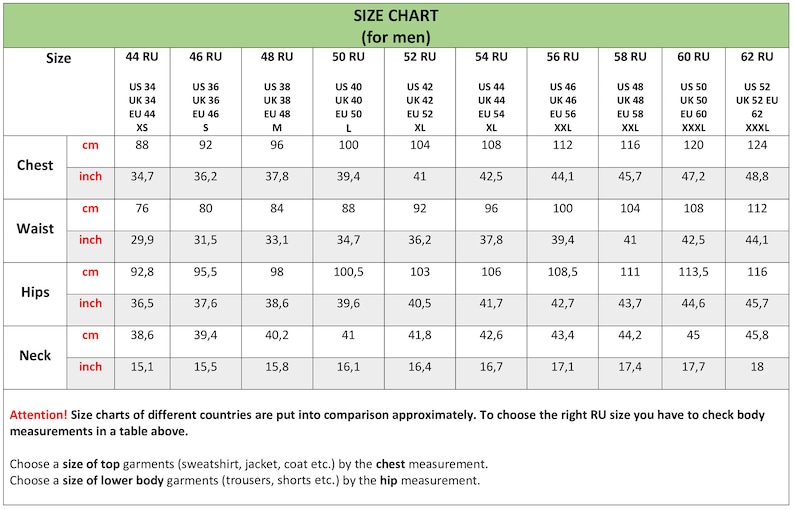 Pants Pdf Sewing Pattern for Men Sizes 52 / 54 / 56 RU - Etsy