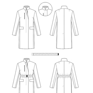 Coat Sewing Pattern for Women Sizes 38 / 40 / 42 (RU) | Model No. 997 ...