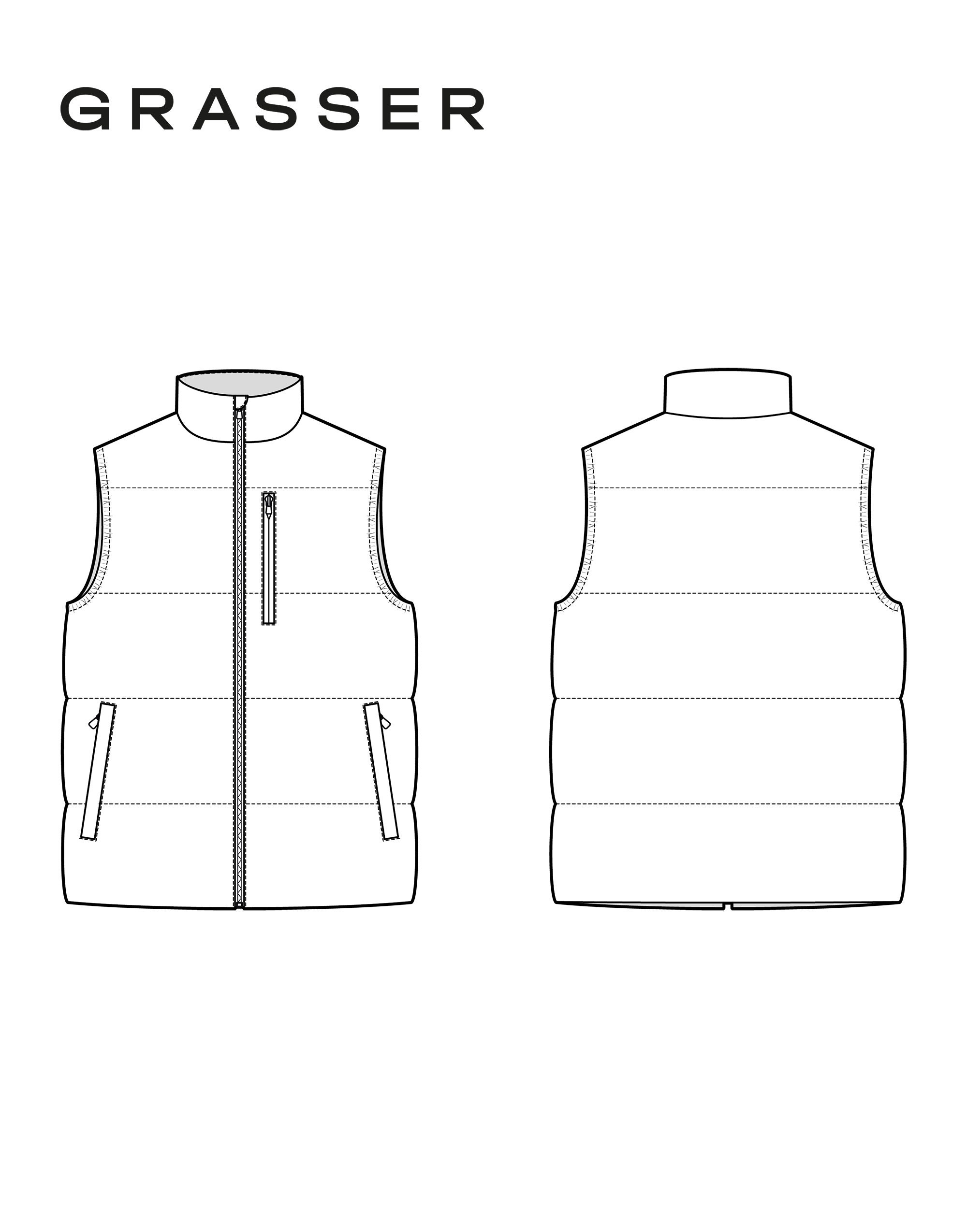 Puffer Vest Pdf Sewing Pattern for Men Sizes 48 / 50 / 52 RU Model No ...