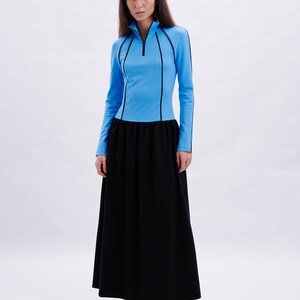 PDF Sewing Pattern | Sporty Midi Dress With Long Sleeves | Sizes 46 ...