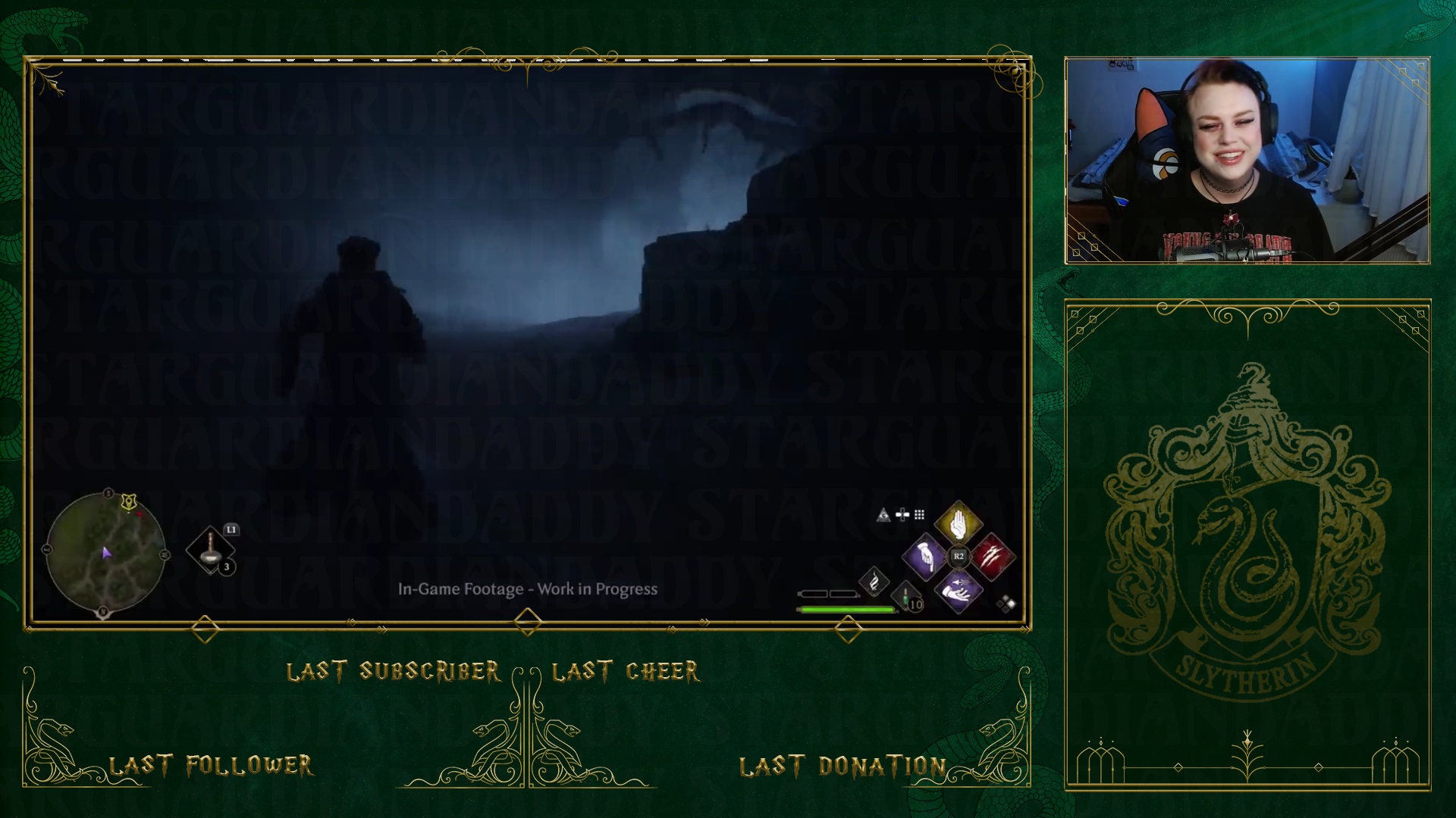 Slytherin Themed Stream Overlay - Hogwarts Legacy - Harry P Layout ...