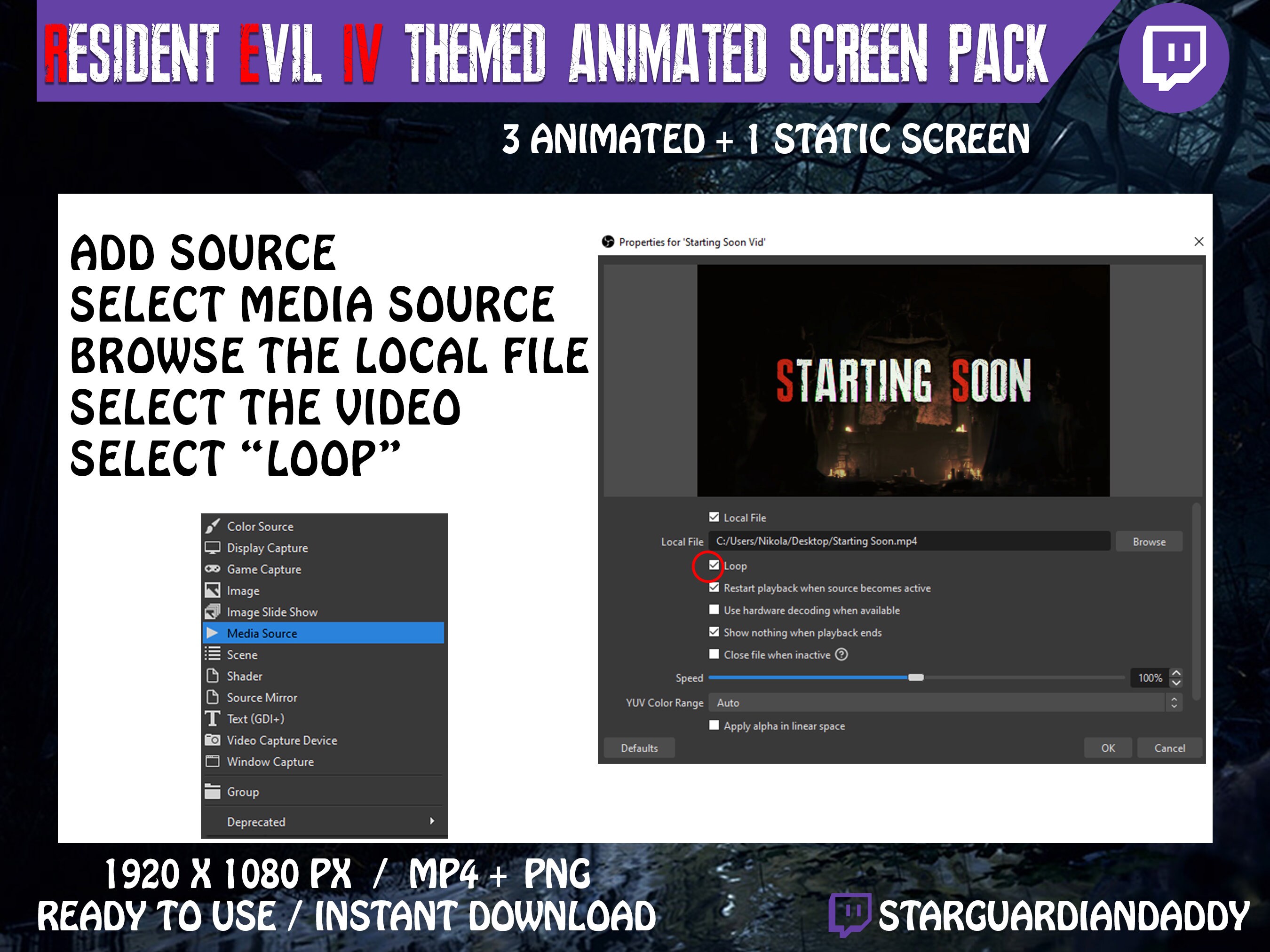 Resident Evil 4 Remake - Resi - DBD Theme - Twitch Animated Stream ...
