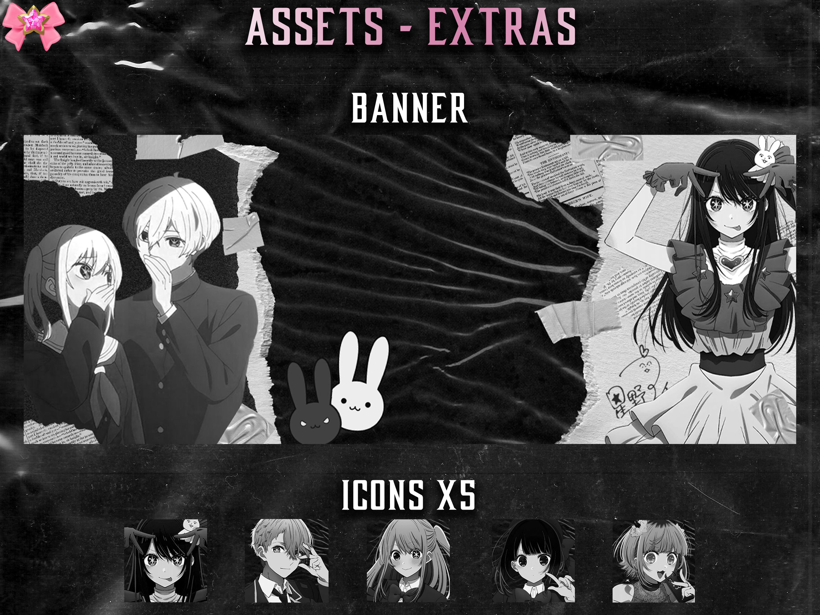 Animated Oshi No Ko Idol Anime Stream Pack - Over 90 Assets! Twitch ...