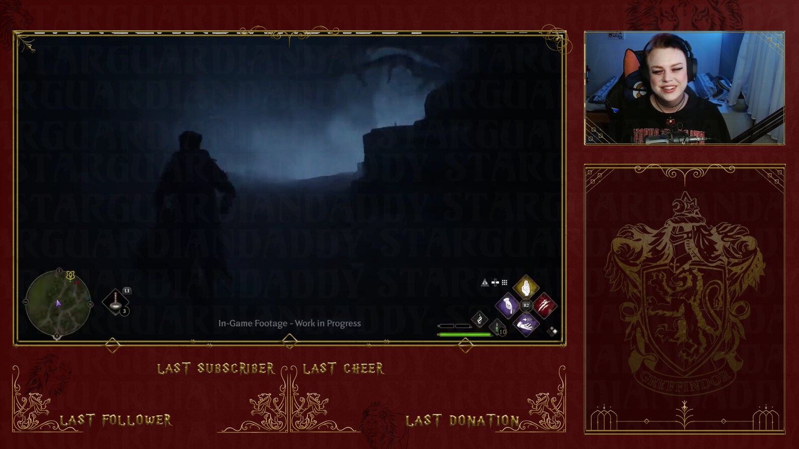 Gryffindor Themed Stream Overlay - Hogwarts Legacy - Harry P Layout ...