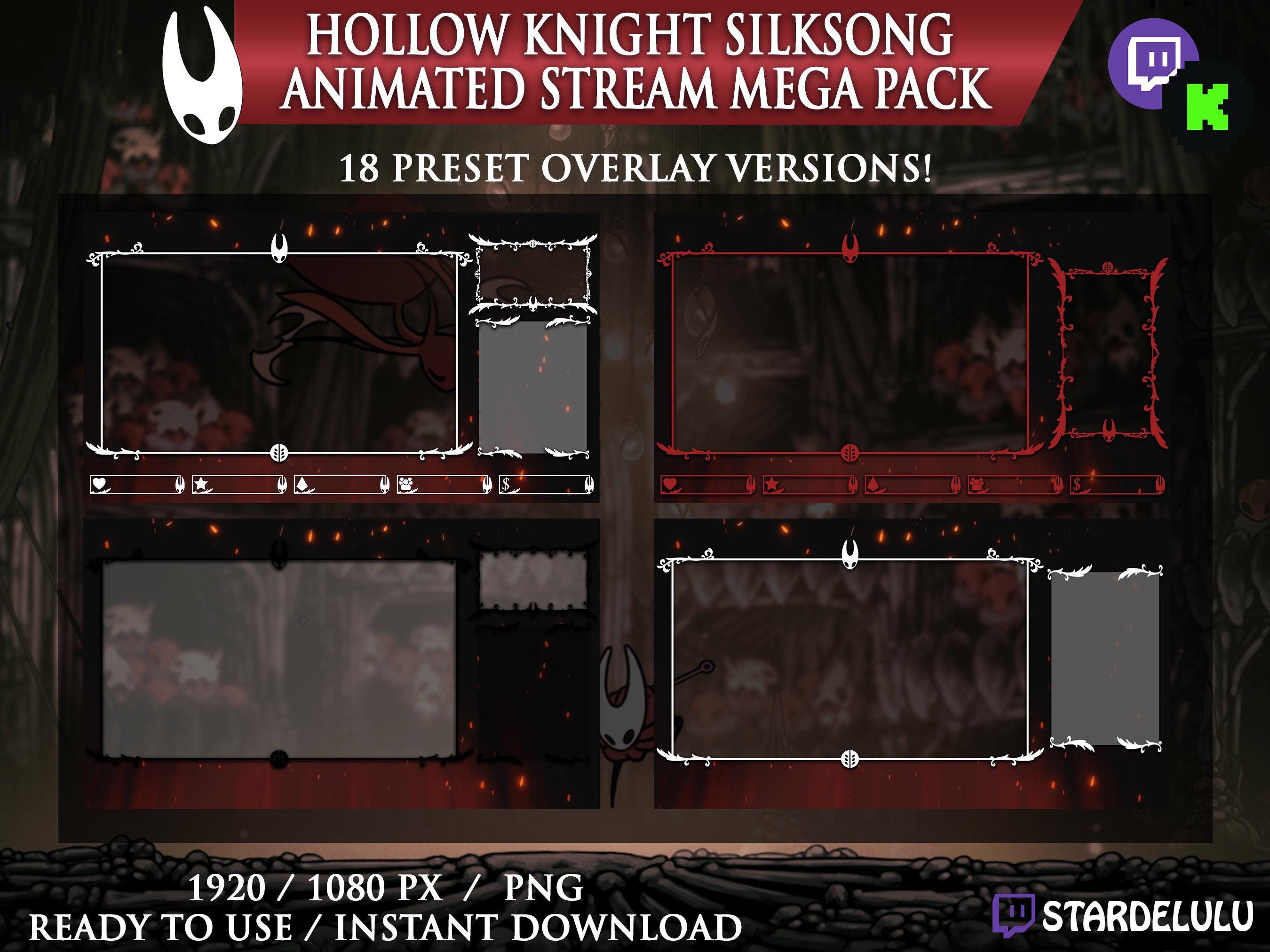 Hollow Knight: Silksong Animated Stream MEGA PACK - Over 130+ Assets ...