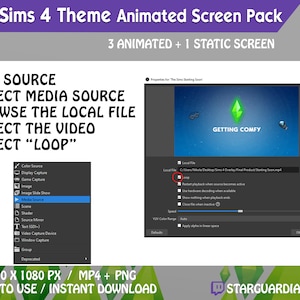 The Sims 4 Loading Screen Theme Twitch Animated Stream Screen Pack ...