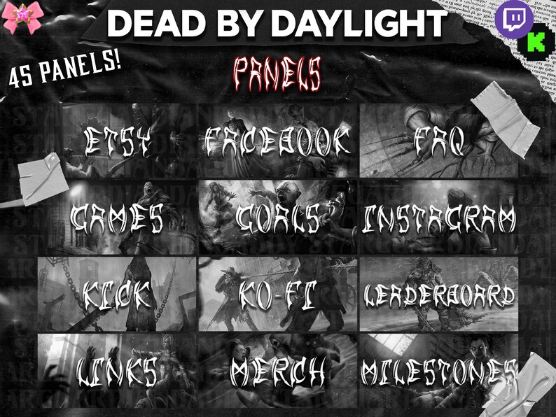 Dead by Daylight - 45 Panels - Killer/survivor - DBD Theme - Horror ...