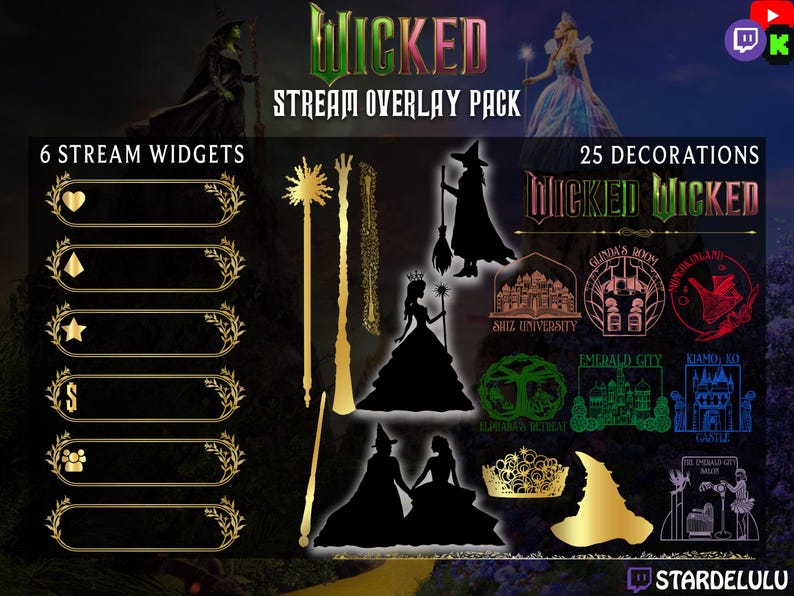 Wicked Stream Overlays - Customizable DIY - Twitch/kick/youtube ...