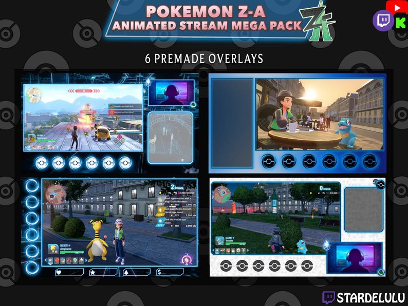 Pokémon Legends Z-A Animated Stream MEGA PACK - Over 130+ Assets ...