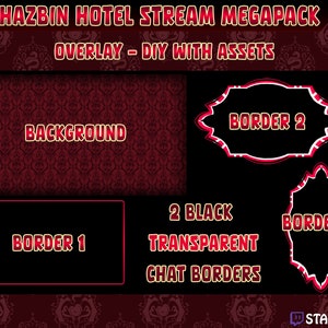 Hazbin Hotel Stream Pack - Over 200+ Assets! Animated Twitch/kick ...