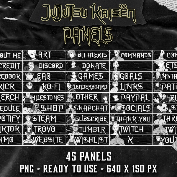 Jujutsu Kaisen Twitch Overlay - Etsy