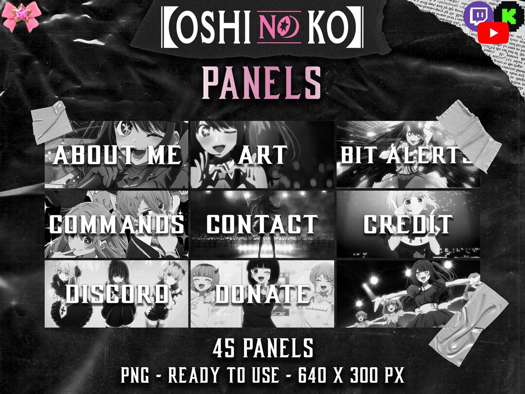 Oshi No Ko Stream Panels - 45 Panels! - Dark Cursed Anime Theme ...