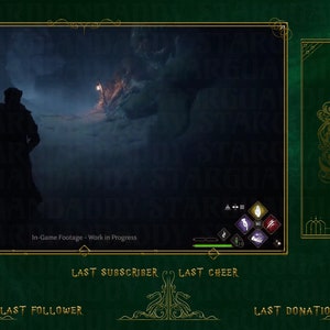 Slytherin Themed Stream Overlay - Hogwarts Legacy - Harry P Layout ...
