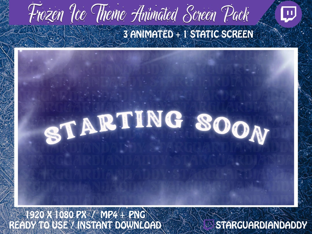 Frozen Ice Snow Christmas Theme - Twitch Animated Stream Screen Pack ...