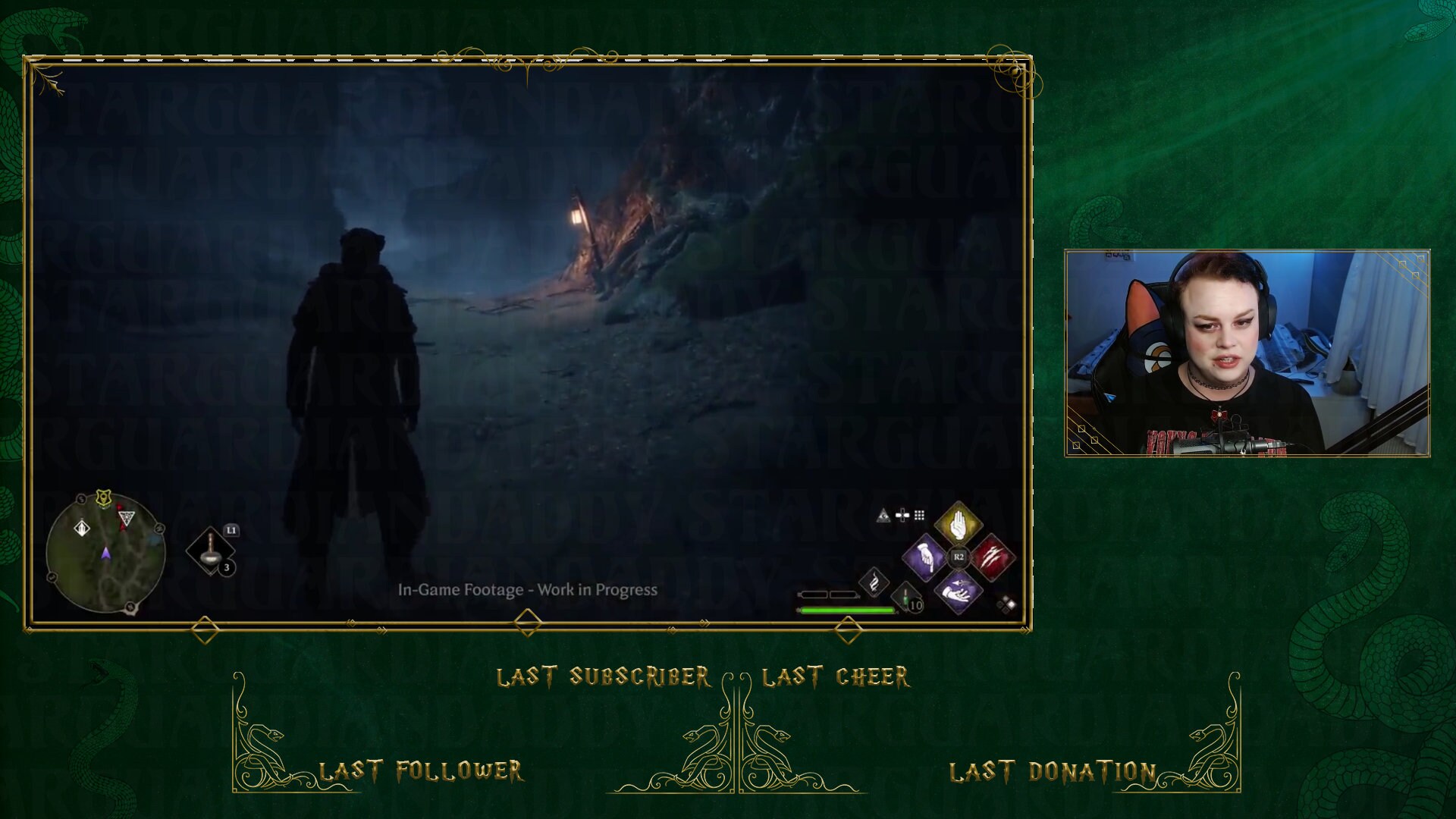 Slytherin Themed Stream Overlay - Hogwarts Legacy - Harry P Layout ...