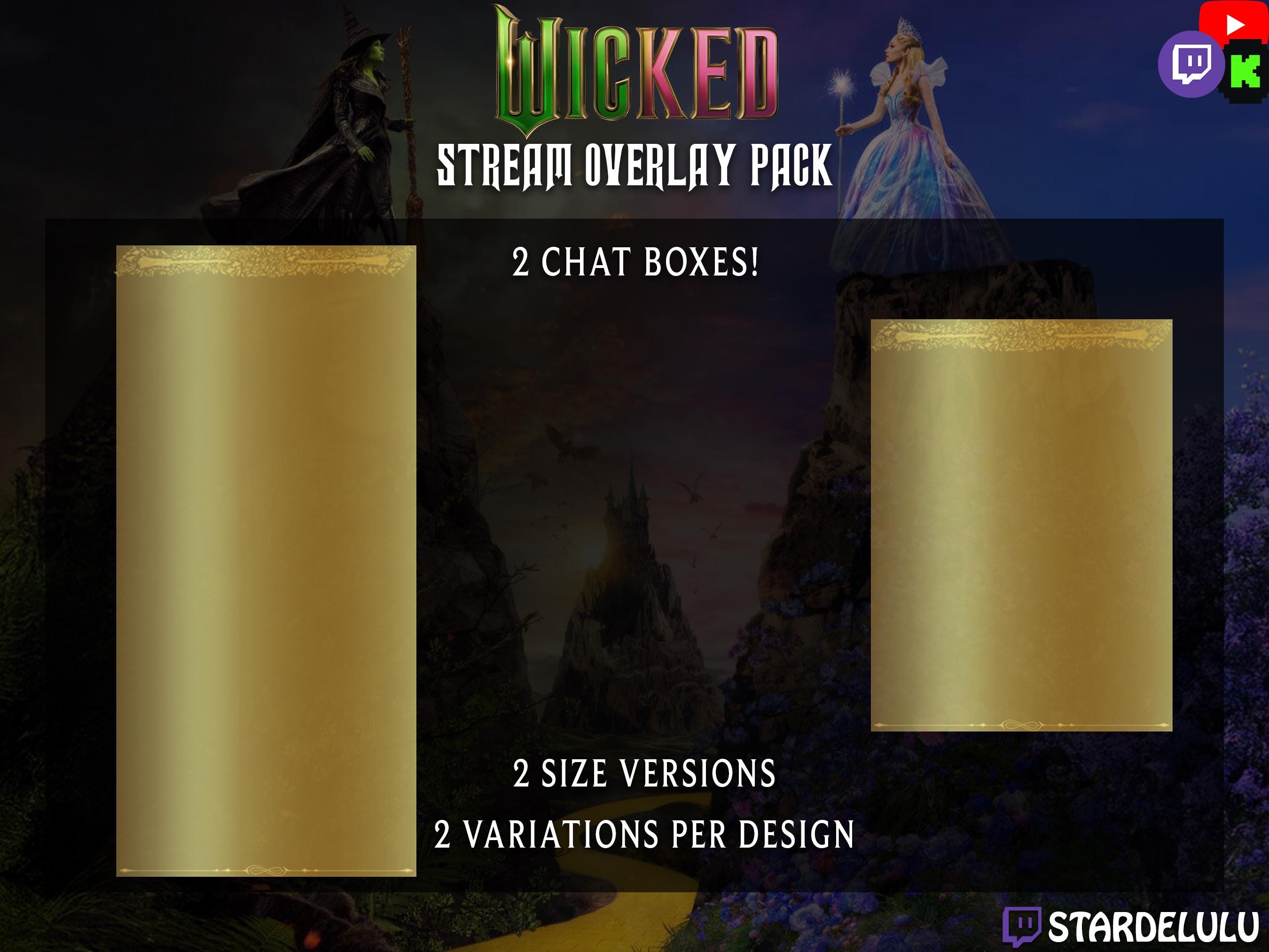 Wicked Stream Overlays - Customizable DIY - Twitch/kick/youtube ...
