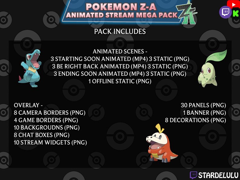 Pokémon Legends Z-A Animated Stream MEGA PACK - Over 130+ Assets ...