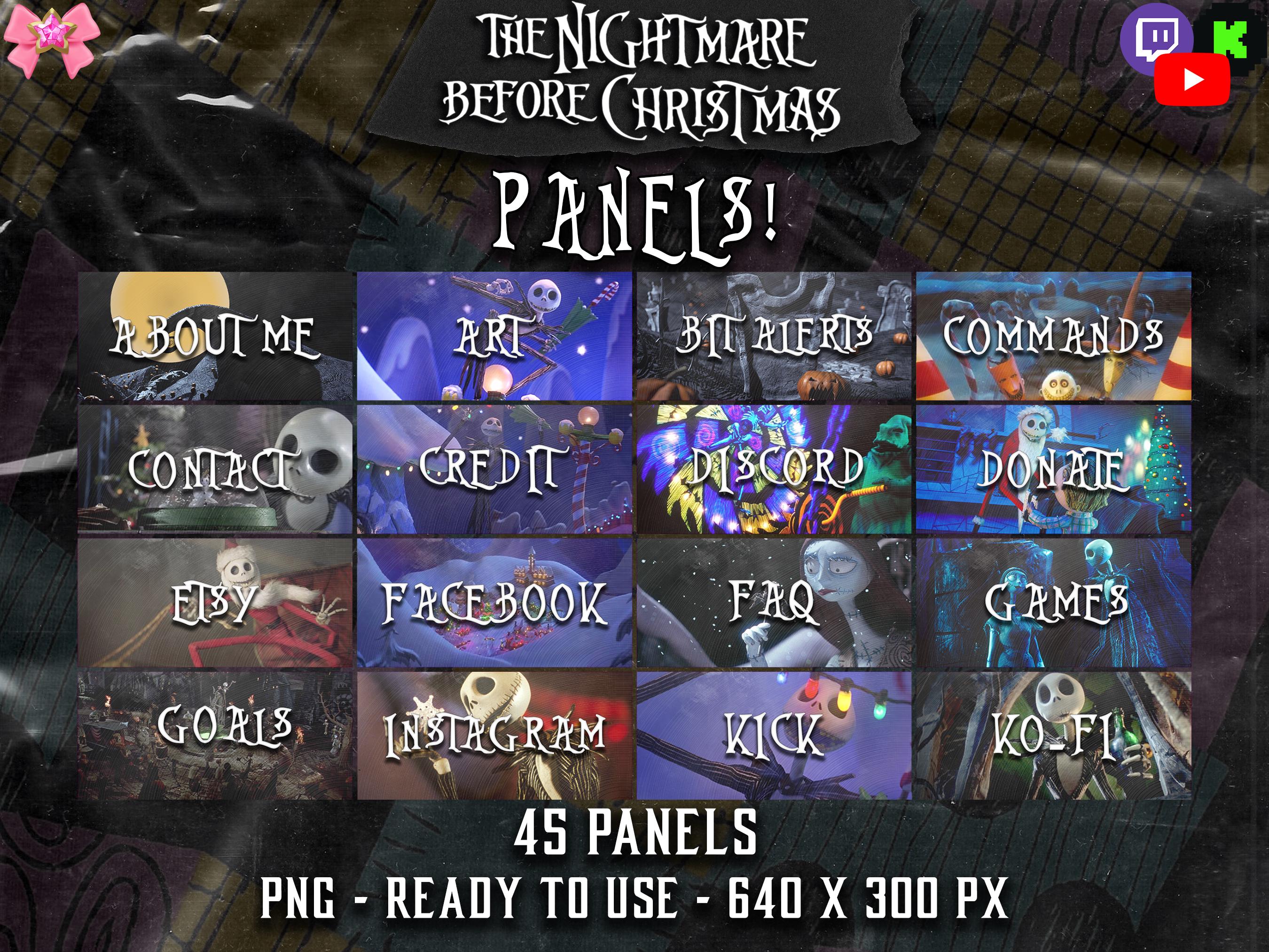 Nightmare Before Christmas - 45 Panels! - Halloween Theme - Twitch ...
