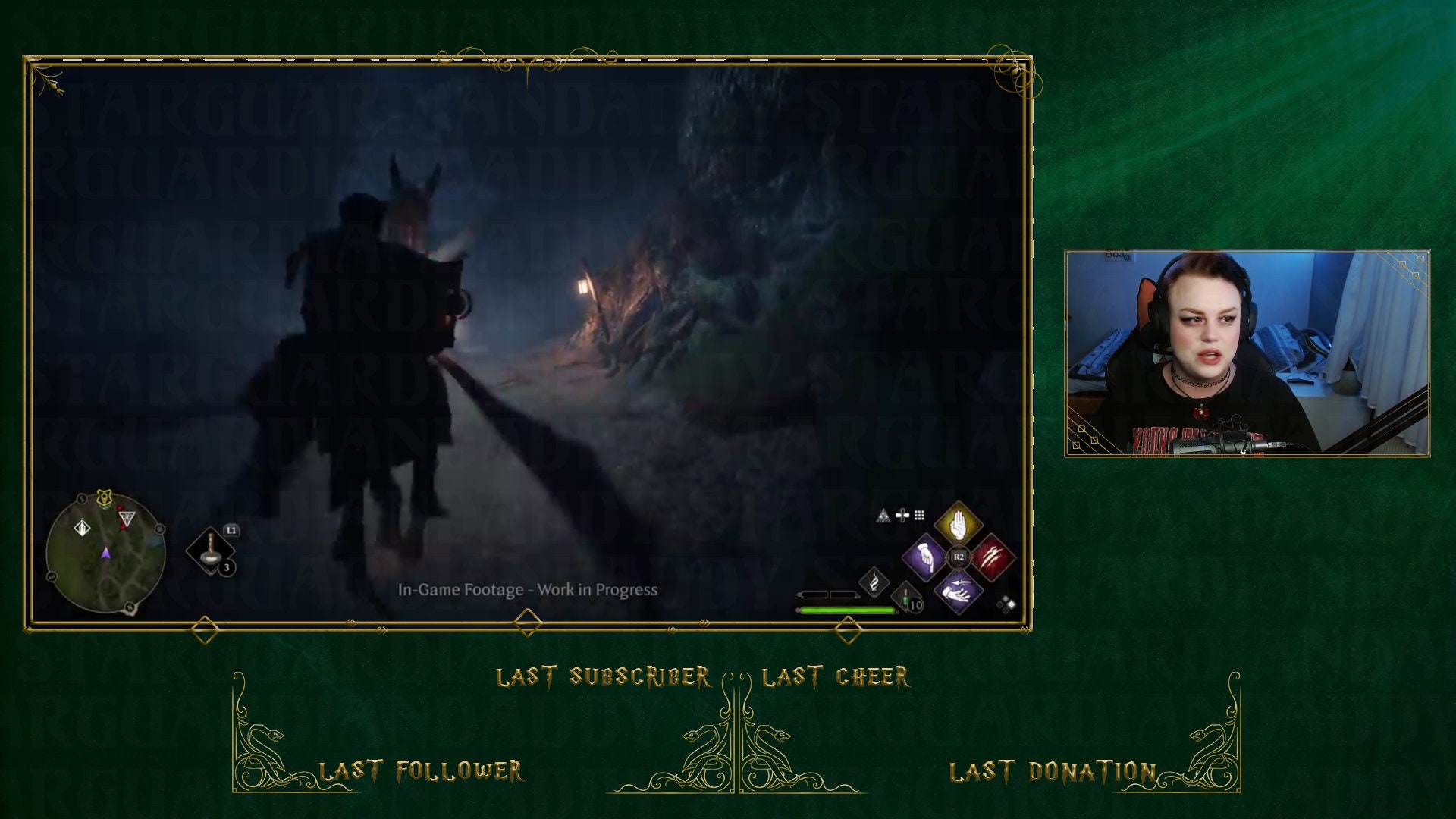 Slytherin Themed Stream Overlay - Hogwarts Legacy - Harry P Layout ...