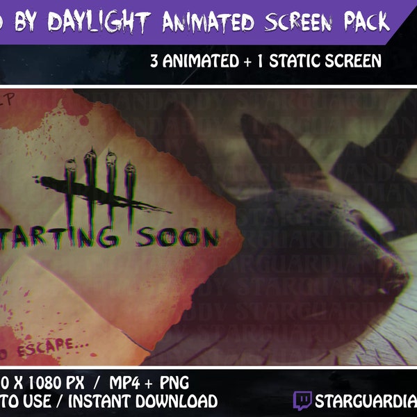 Twitch Overlay Animated Starting Dbd - Etsy