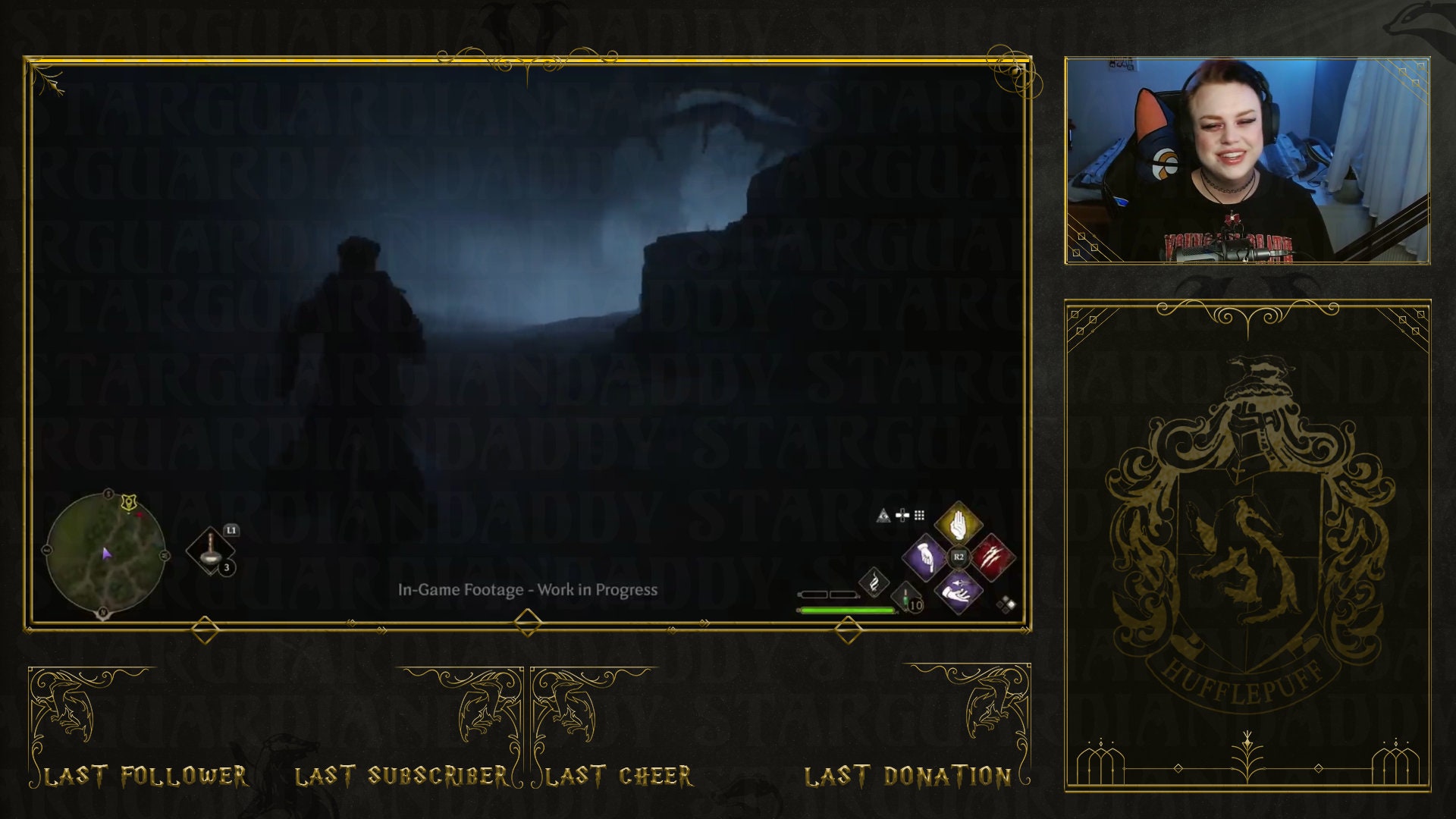 Hufflepuff Themed Stream Overlay - Hogwarts Legacy - Harry P Layout ...