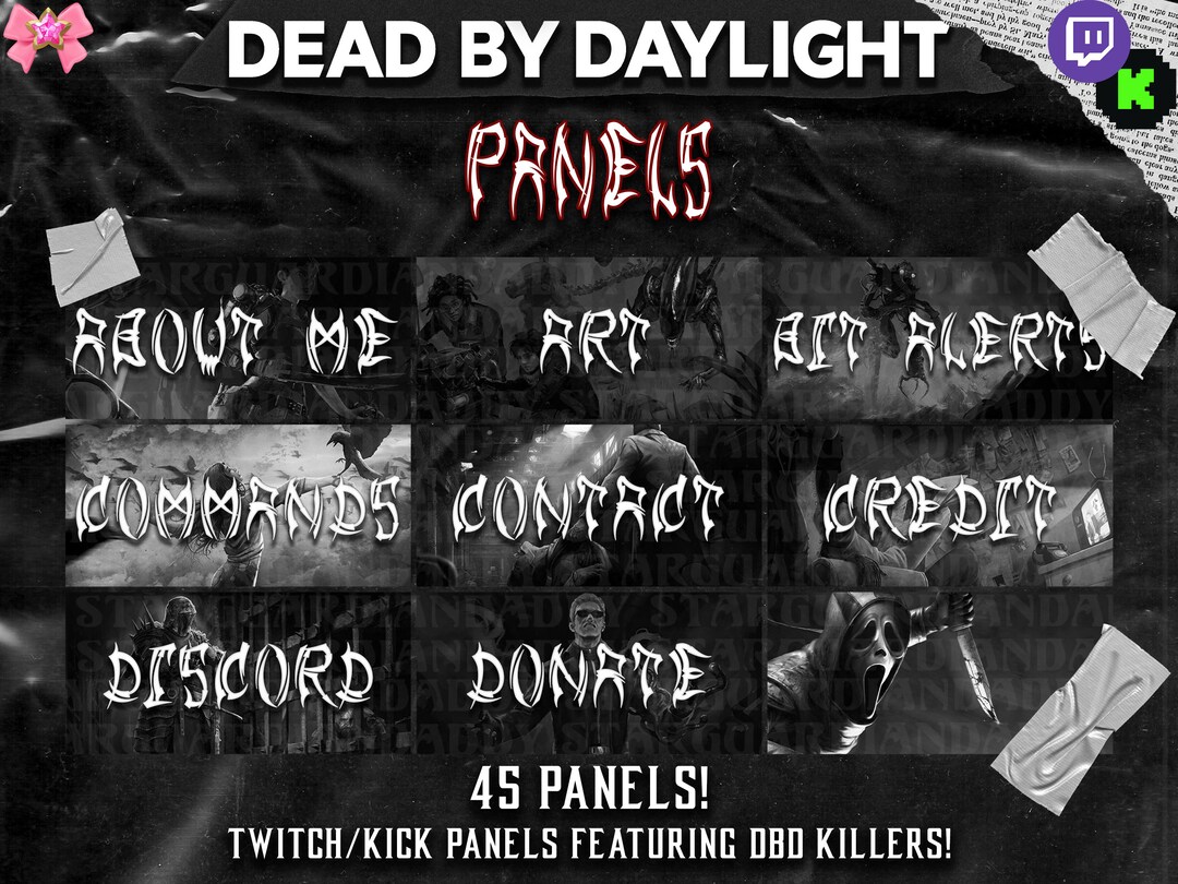 Dead by Daylight 45 Panels Killer/survivor DBD Theme Horror Twitch/kick ...