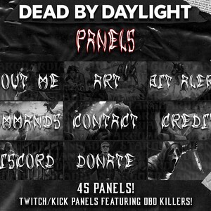 Dead by Daylight 45 Panels Killer/survivor DBD Theme Horror Twitch/kick ...