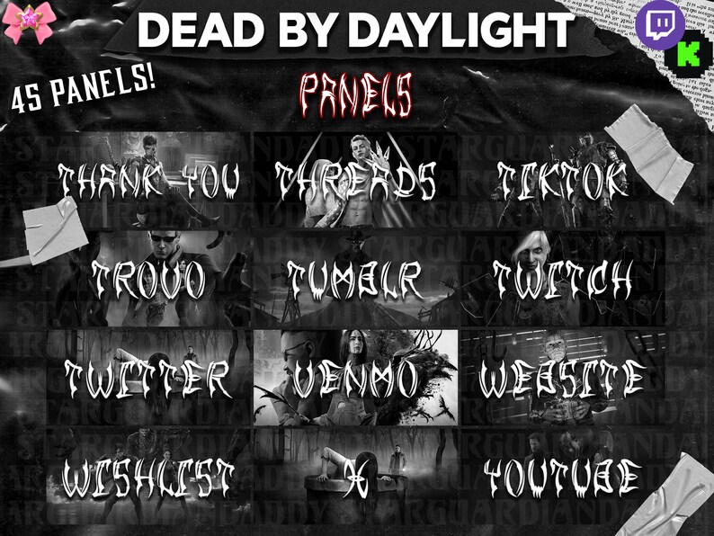 Dead by Daylight - 45 Panels - Killer/survivor - DBD Theme - Horror ...