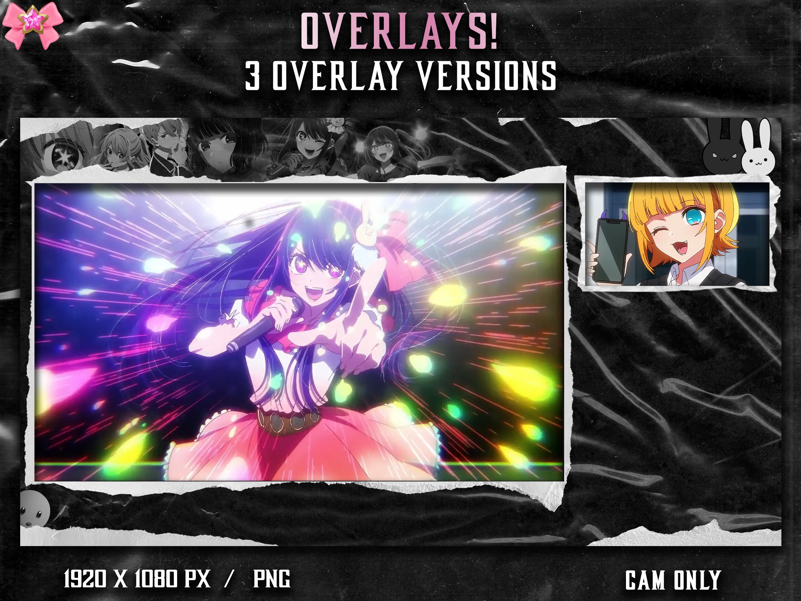 Animated Oshi No Ko Idol Anime Stream Pack - Over 90 Assets! Twitch ...