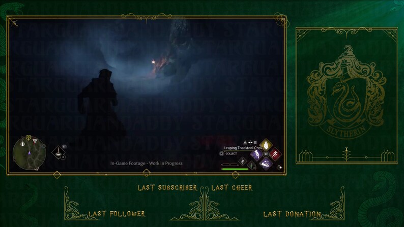 Slytherin Themed Stream Overlay - Hogwarts Legacy - Harry P Layout ...