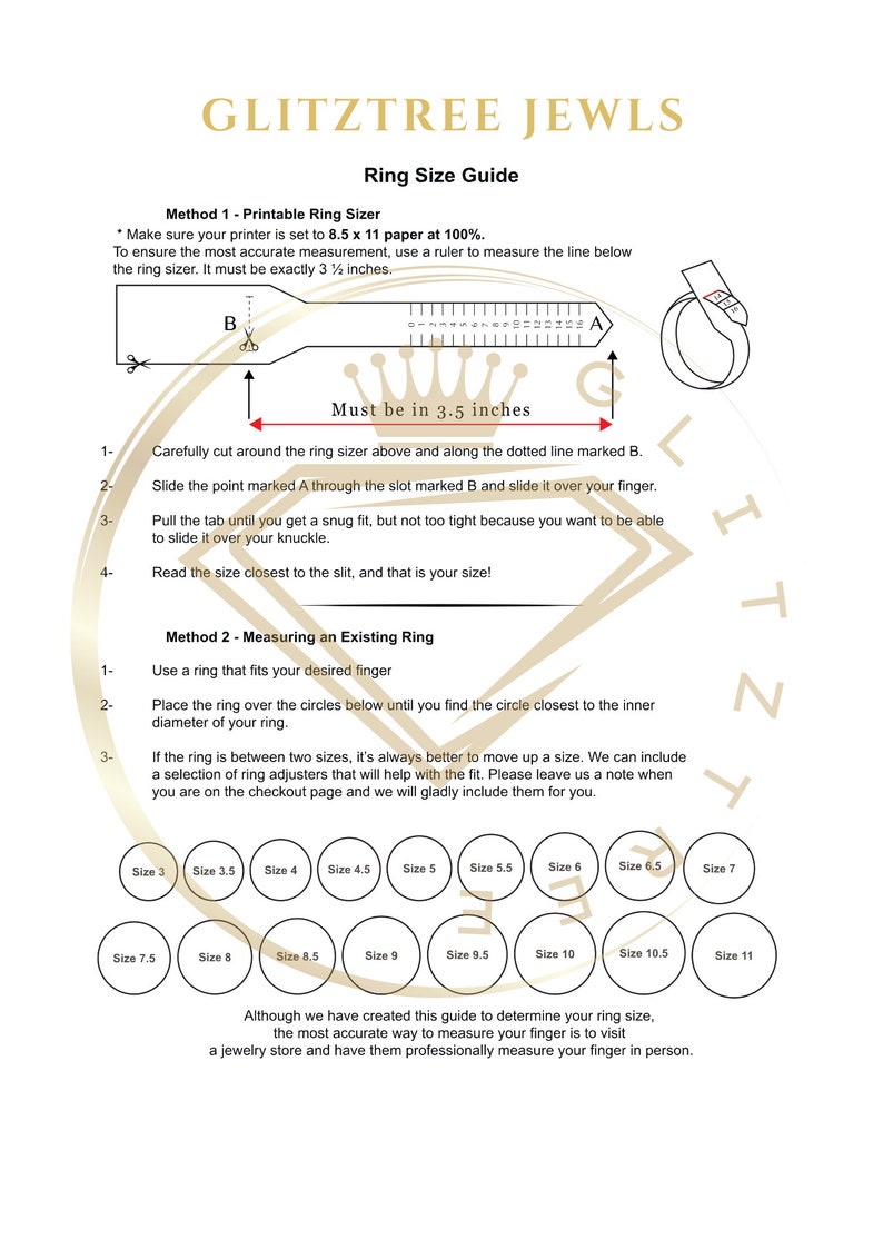 Printable Ring Sizer Ring Size Finder Ring Size Measuring Tool Ring ...
