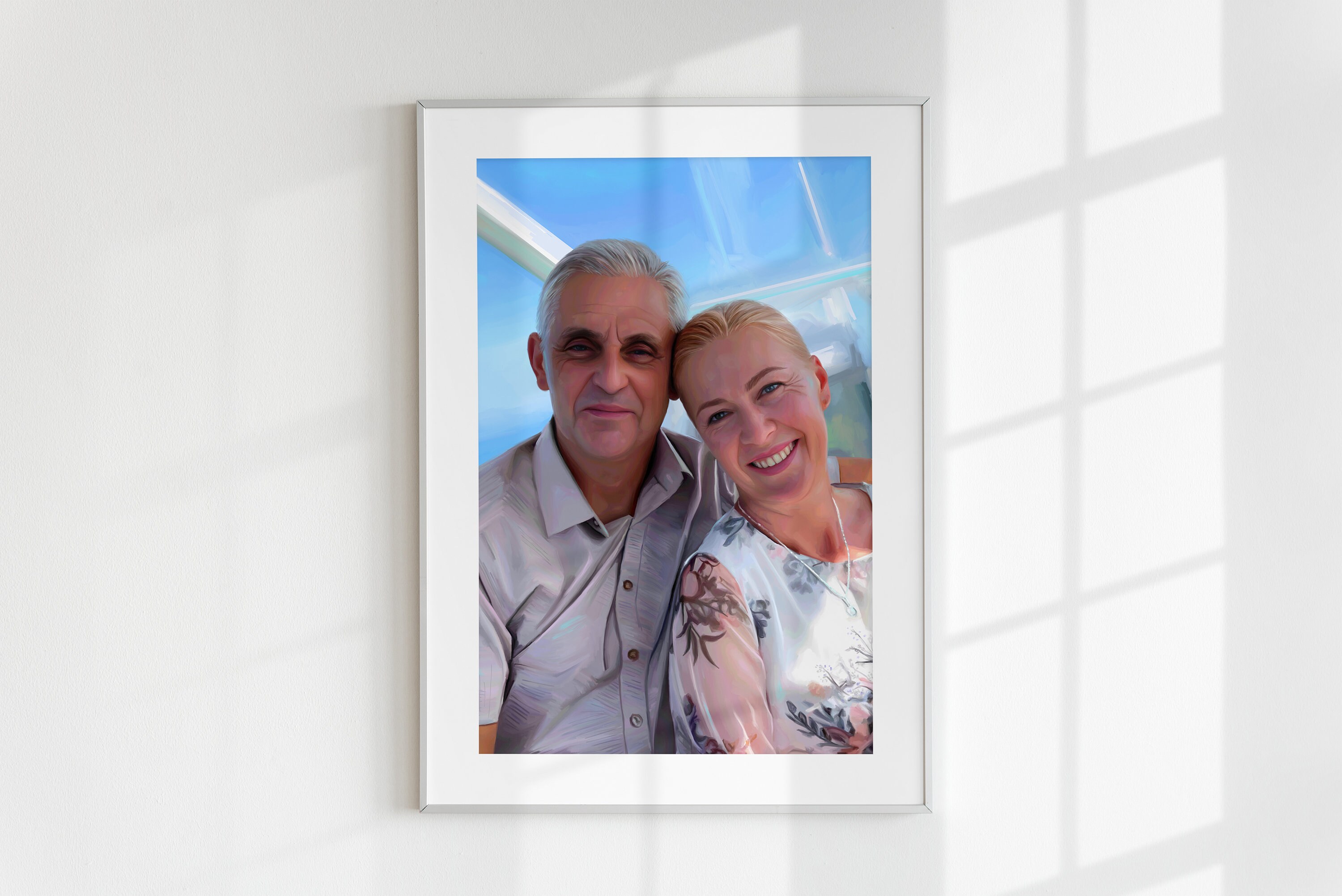 Couple Portrait, Digital Portrait, Custom Portrait, Portrait From Photo ...