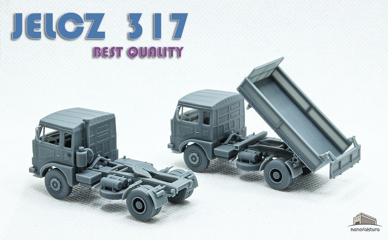 Jelcz 317 DDR LKW H0 1/87 1/72 Dump Truck Semi Trailer - Etsy
