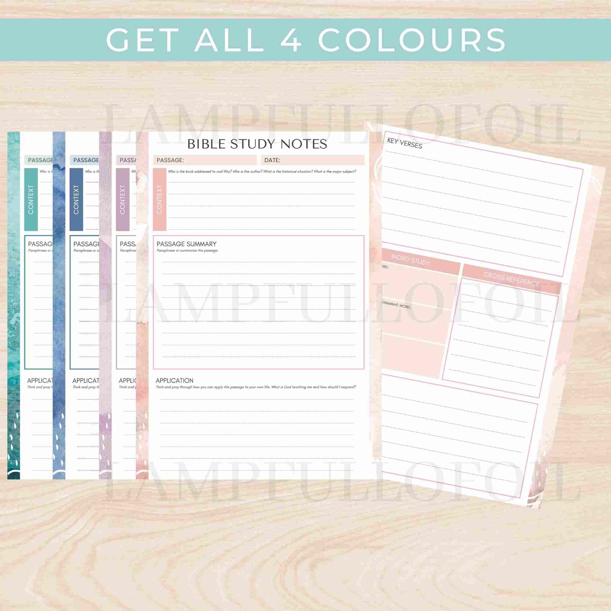 Bible Study Printable, Bible Chapter Summary, INSTANT DOWNLOAD Journal ...