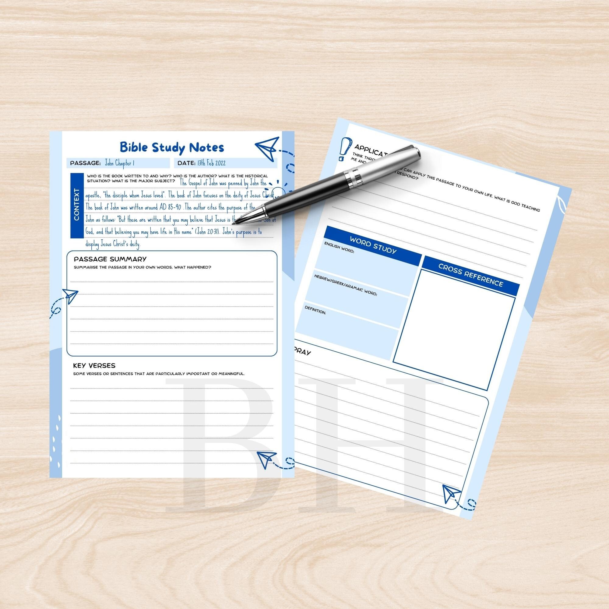 Kids Bible Study Printable, Bible Chapter Summary, INSTANT DOWNLOAD ...