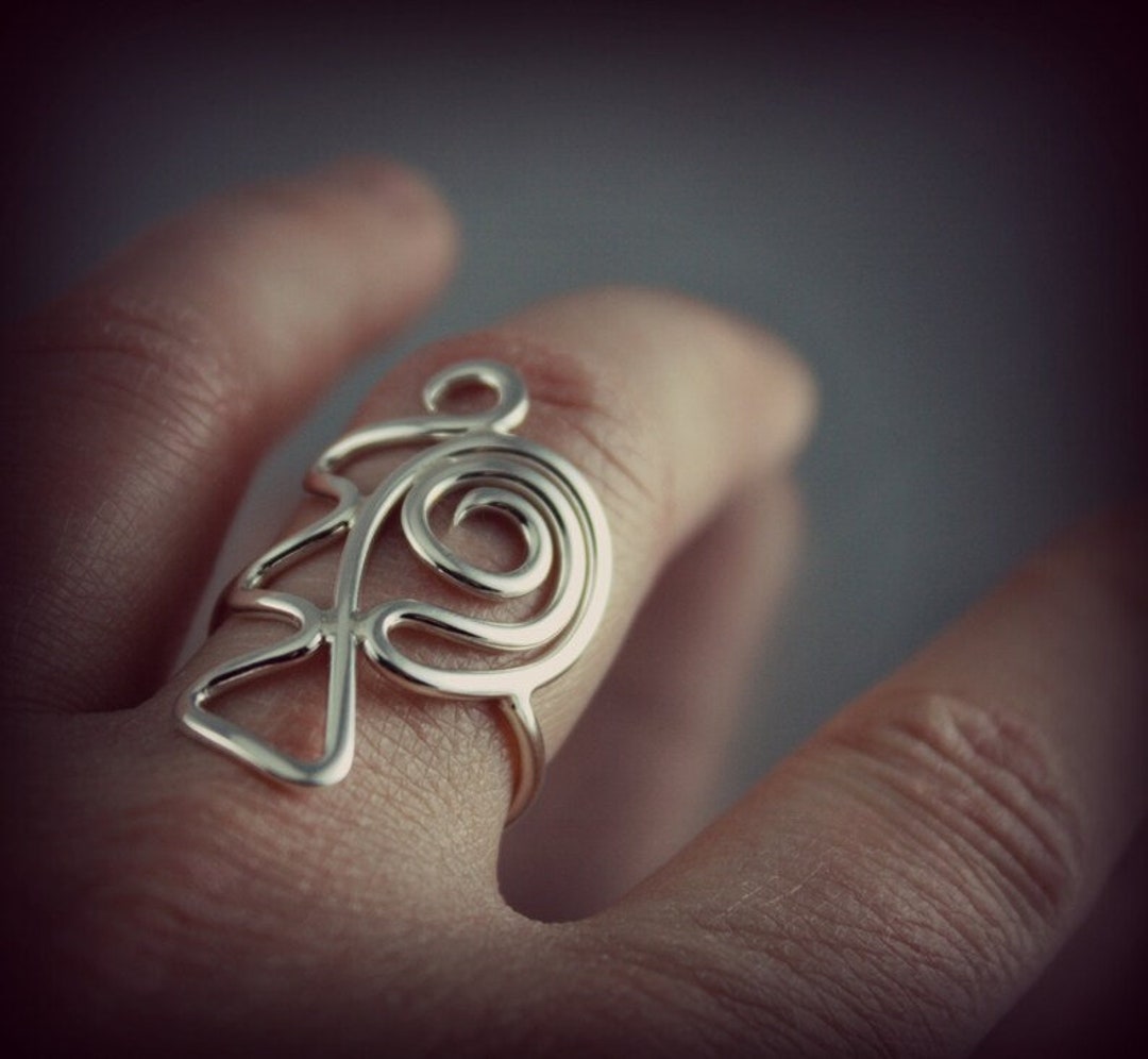 Adjustable Swan Splint Ring Sterling Silver Swan Splint Ring RA ...