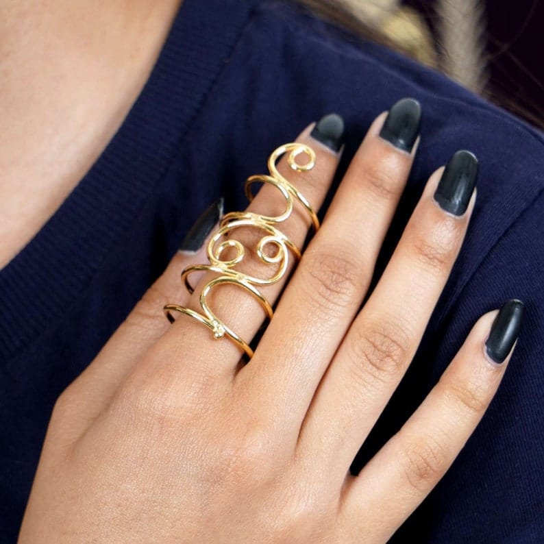 Arthritis Finger Splint for Both Joints Ring Yellow Bronze - Etsy