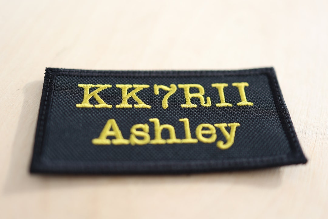 Embroidered Callsign and Name Patch: Ham Radio, CB Radio, Velcro Badge ...