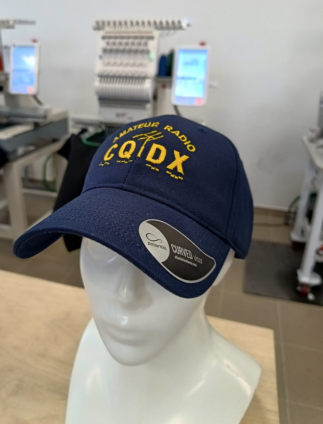 Personalized Amateur Radio Cap: CQ DX Antenna Design, Custom Callsign ...