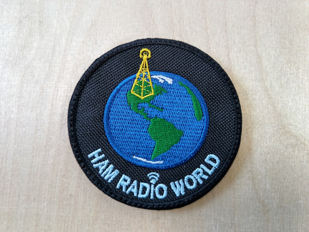Ham Radio World Patches, Ham Radio, CB Radio Embroidered,80 Mm Hook and ...