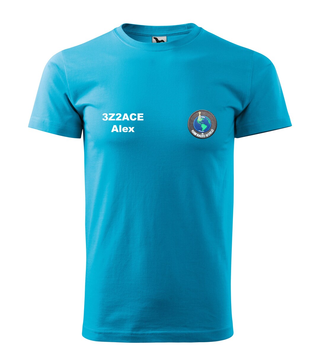 Personalized Ham Radio World T-shirt: Embroidered Callsign, Name S-3XL ...