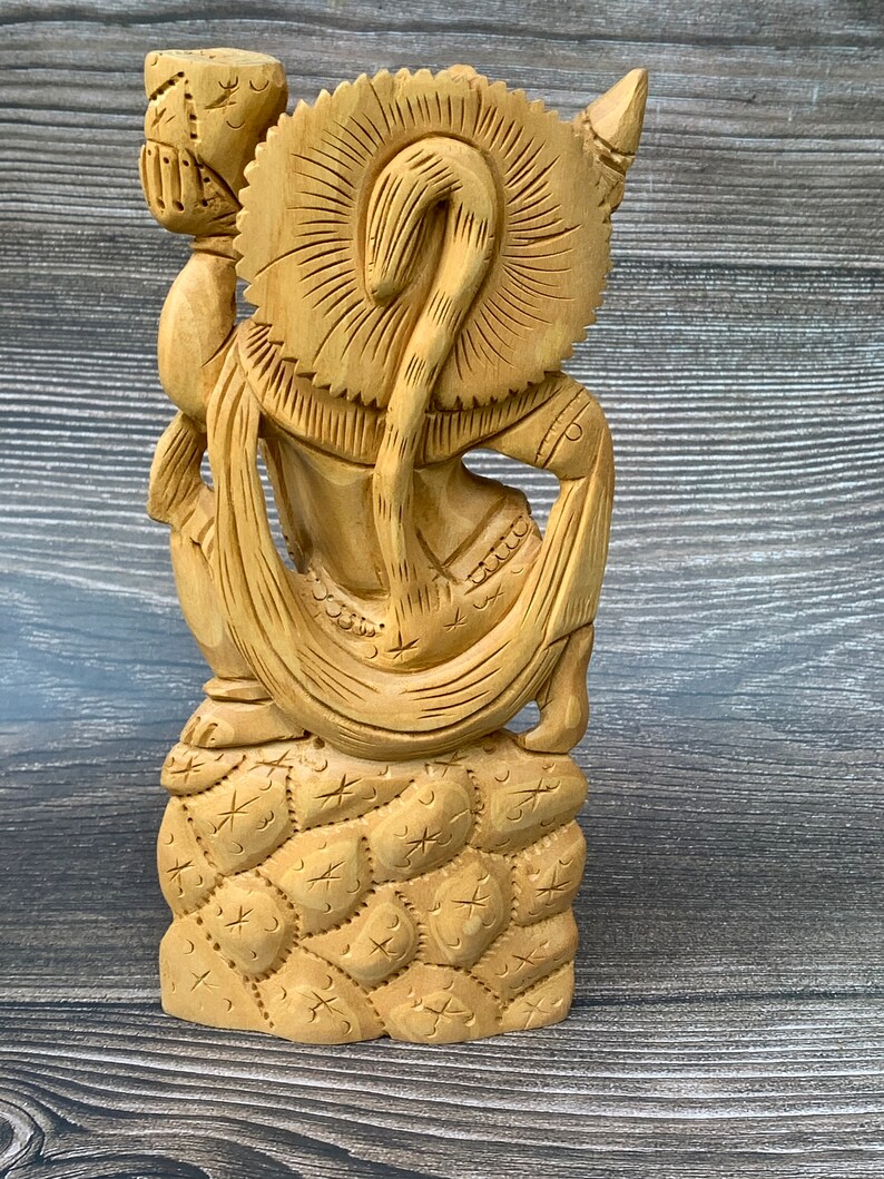 Wooden Hanuman 8 Inches Statue Handmade Fine Carved - Etsy