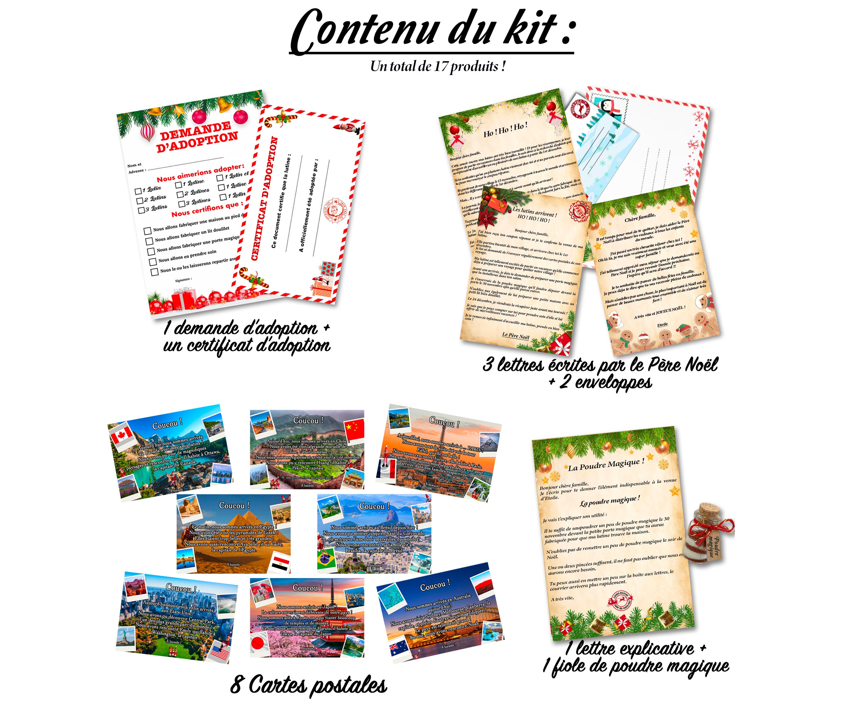 Kit Lutins Farceurs de Noël Lettres FRANCE - Etsy France