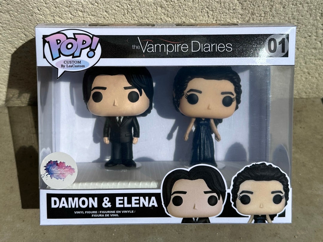 Damon & Elena Pop Figures the Vampires Diaries Custom - Etsy
